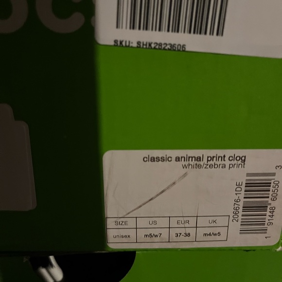 CROCS | Shoes | Crocs Classic Animal Print Zebra Clogs Sizes M4w6 M5w7 ...